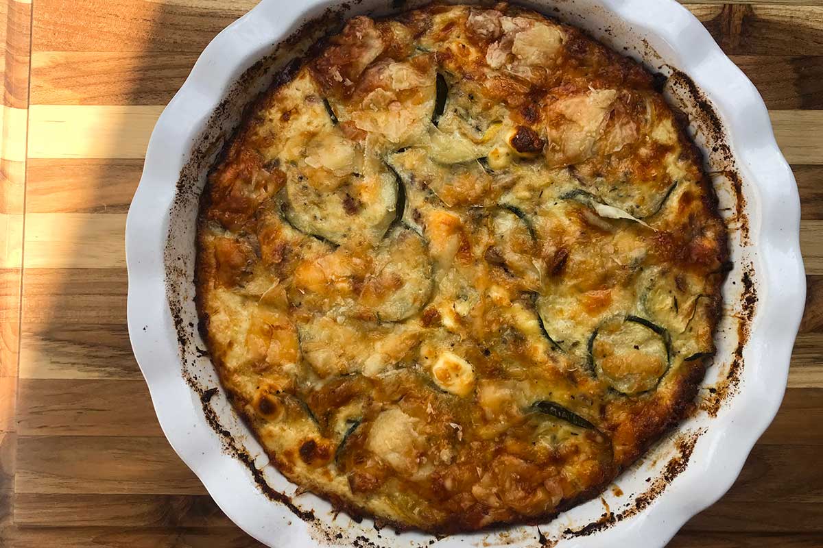 Zucchini Feta Pie » My Curated Tastes